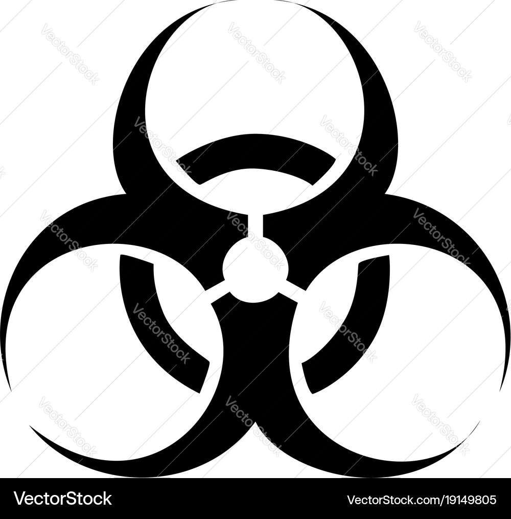 Black biohazard symbol Royalty Free Vector Image