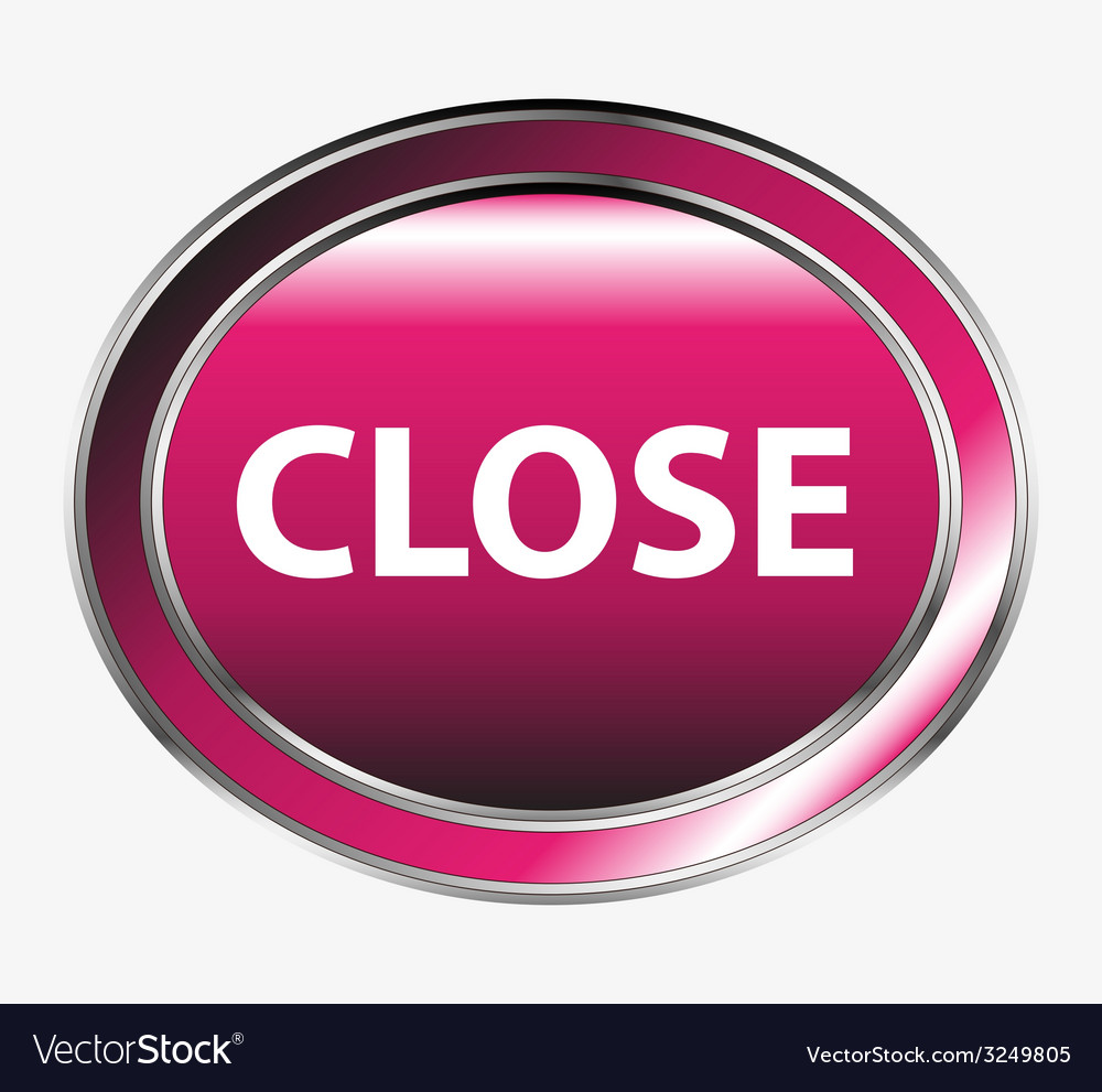 Close button Royalty Free Vector Image - VectorStock