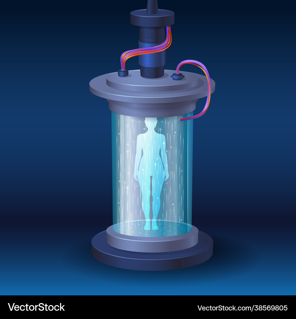 Cryo Teleport Chamber Royalty Free Vector Image