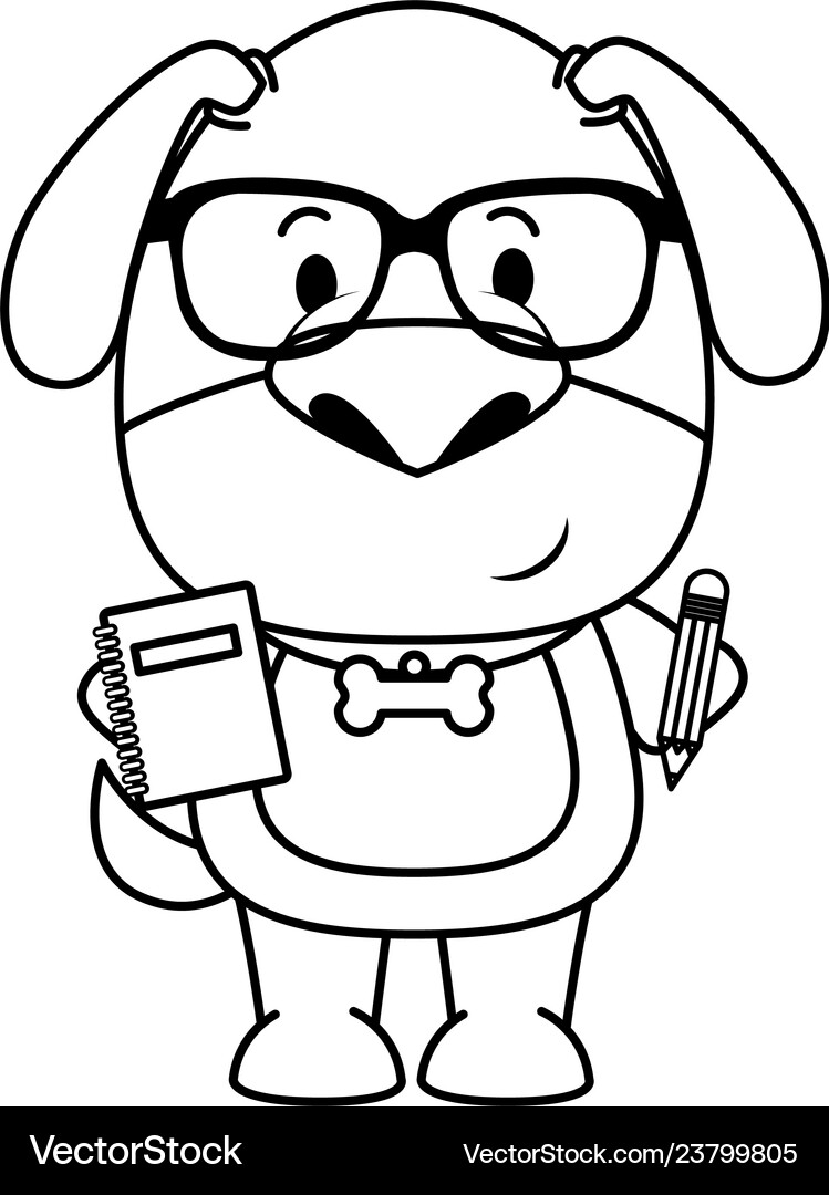 Cute little dog character Royalty Free Vector Image