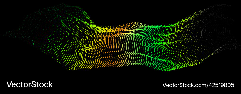 Deep data as part of big point wave ui hud Vector Image