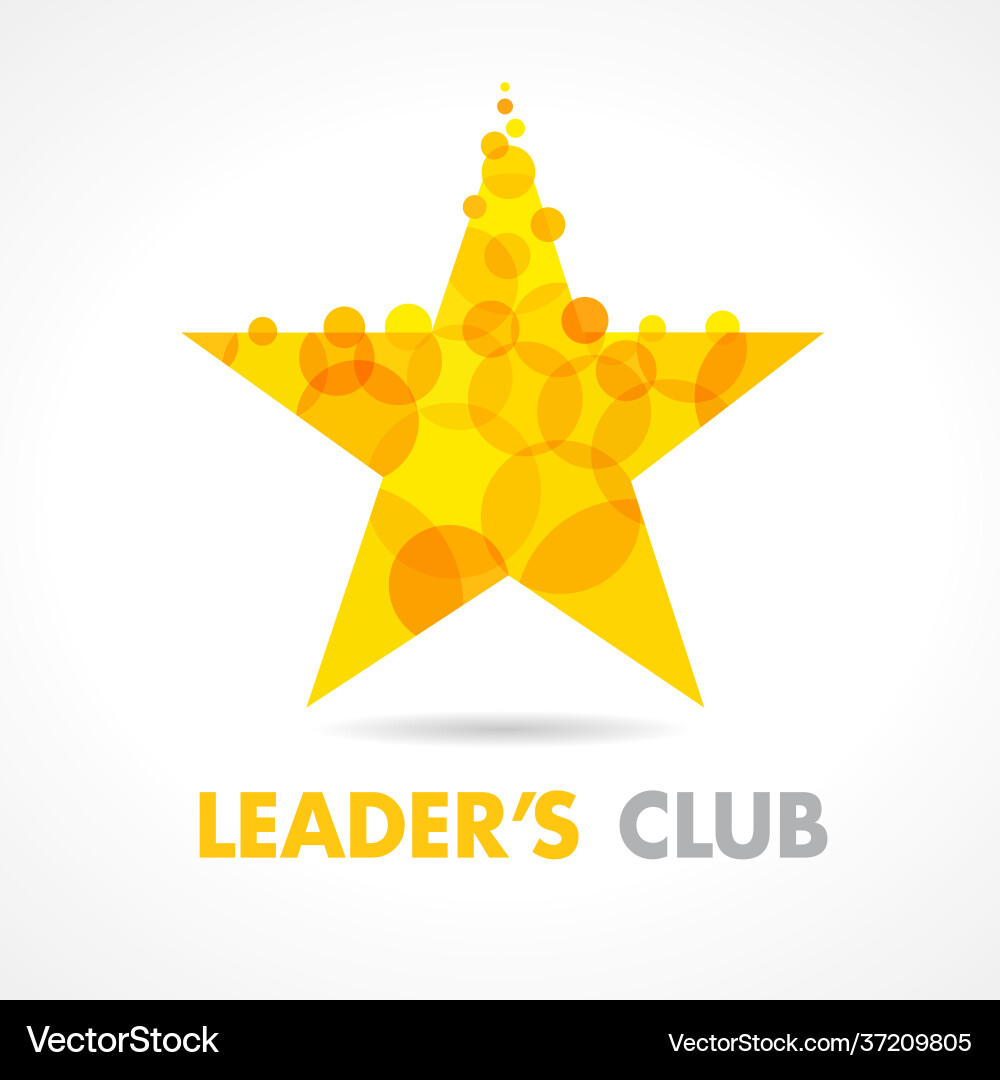 Leaders club star logo Royalty Free Vector Image