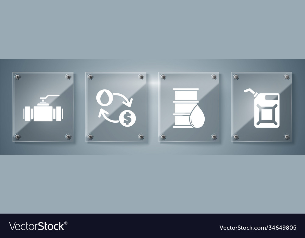 Set canister for gasoline barrel oil oil Vector Image Set canister for gasoline barrel oil oil Vector Image