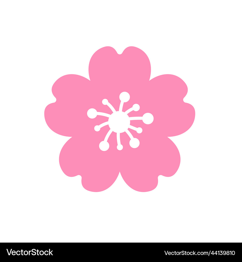 Cherry blossom pink blossoms blooming Royalty Free Vector