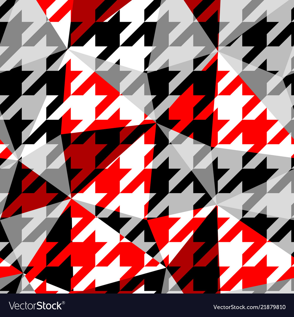 Classic hounds-tooth pattern in a patchwork Vector Image