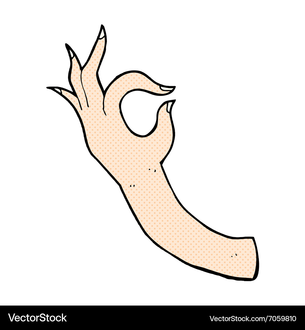 Comic cartoon hand symbol Royalty Free Vector Image