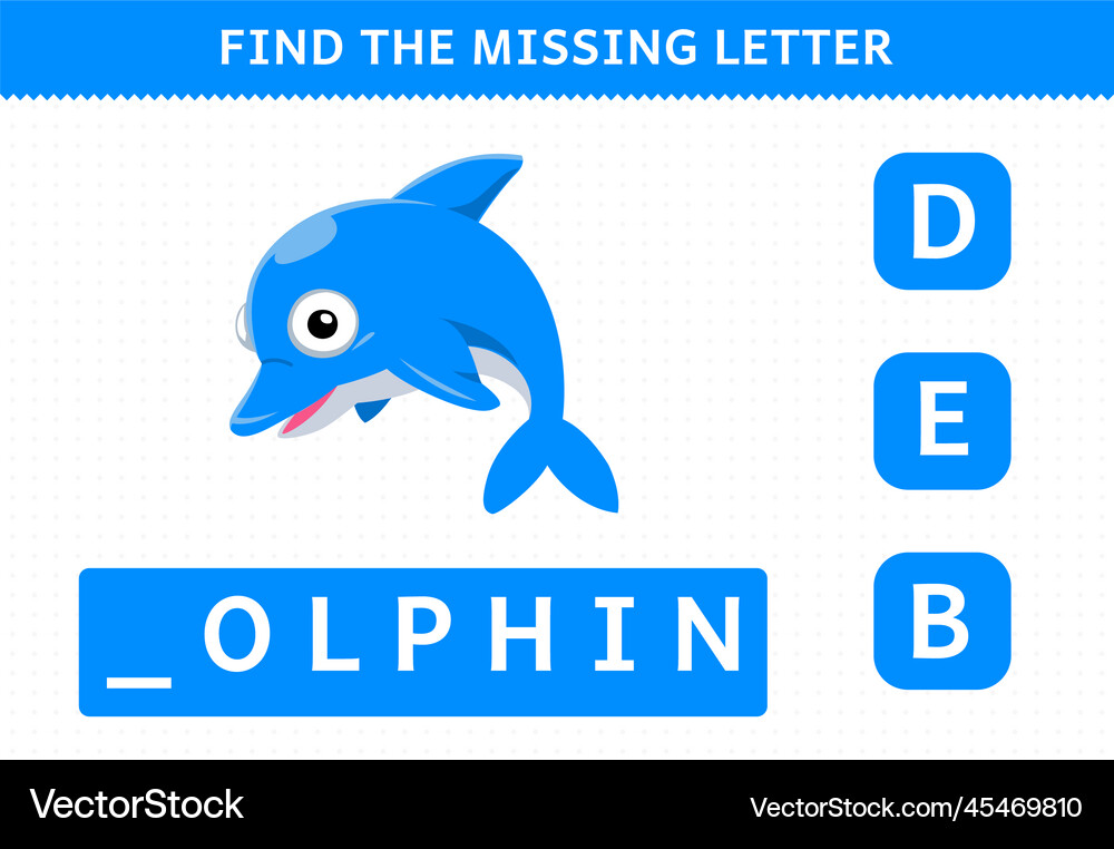 Education game for children find the missing Vector Image