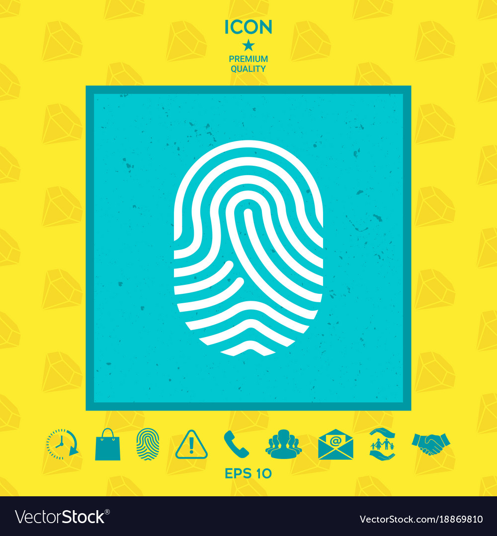 Fingerprint scanned finger icon Royalty Free Vector Image Fingerprint scanned finger icon Royalty Free Vector Image