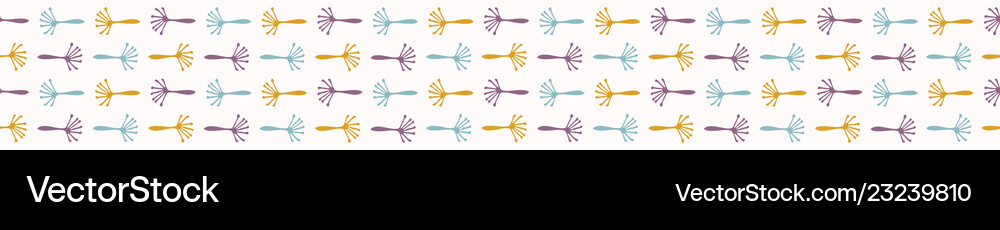 Sacred dried herb seed seamless border Royalty Free Vector