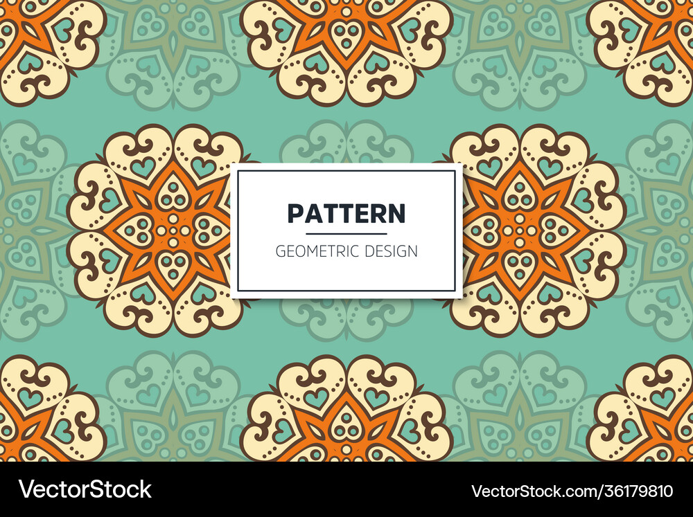 Seamless ornamental mandala design background Vector Image