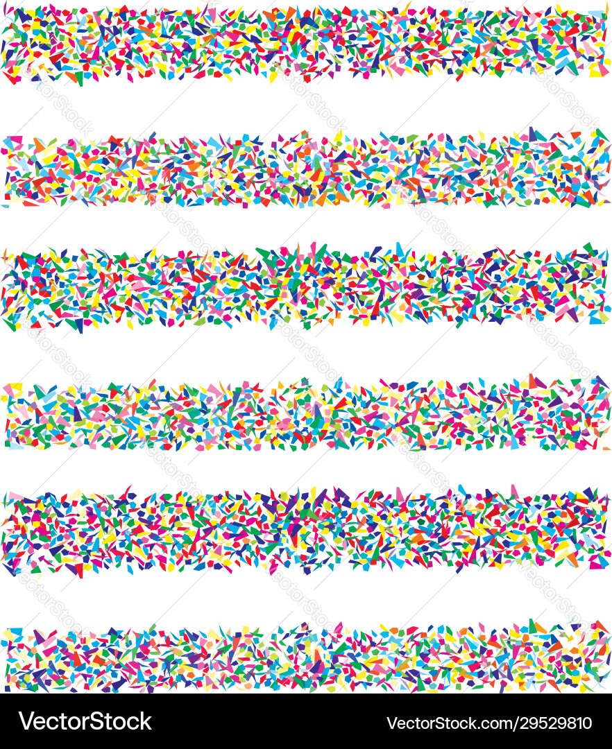 Set abstract backgrounds colorful splinters Vector Image