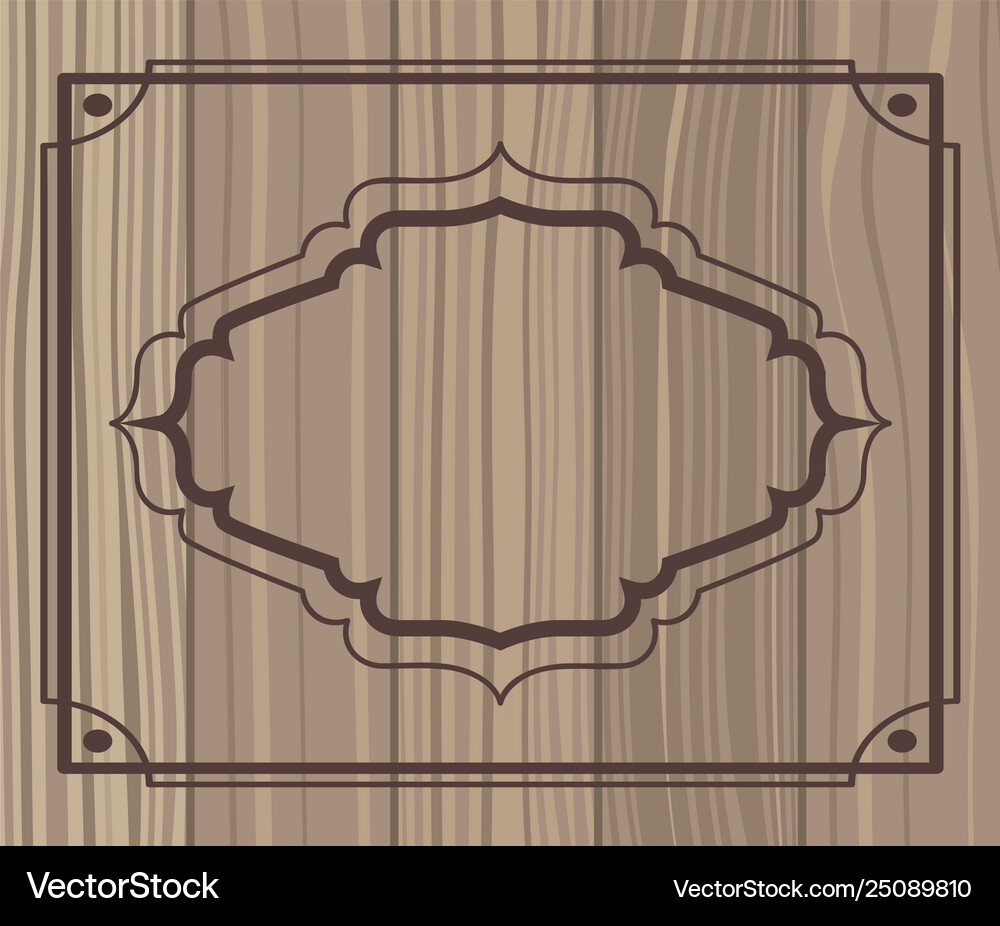 Wooden Frame Background Royalty Free Vector Image