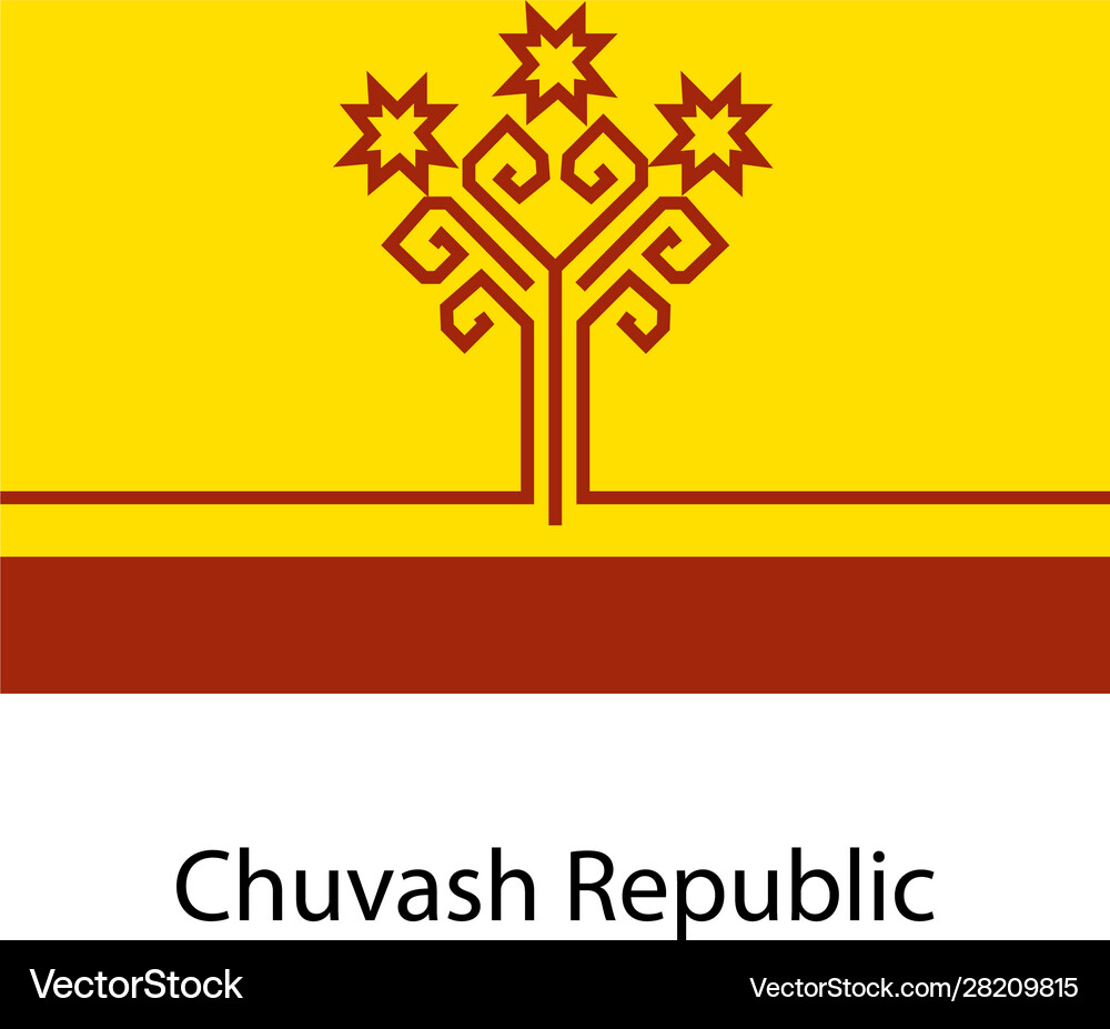 Chuvashia flag the national Royalty Free Vector Image