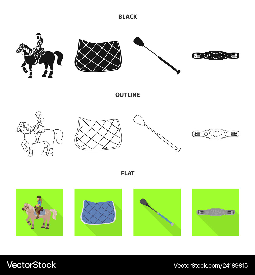 Equipment and riding symbol Royalty Free Vector Image