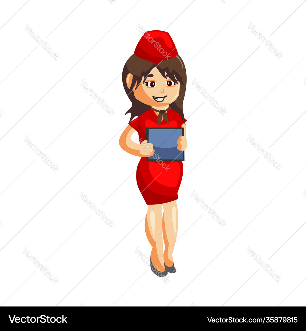 Flying attendants air hostess profession Vector Image