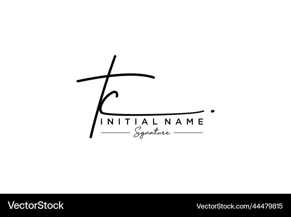Initial tc signature logo template hand drawn Vector Image
