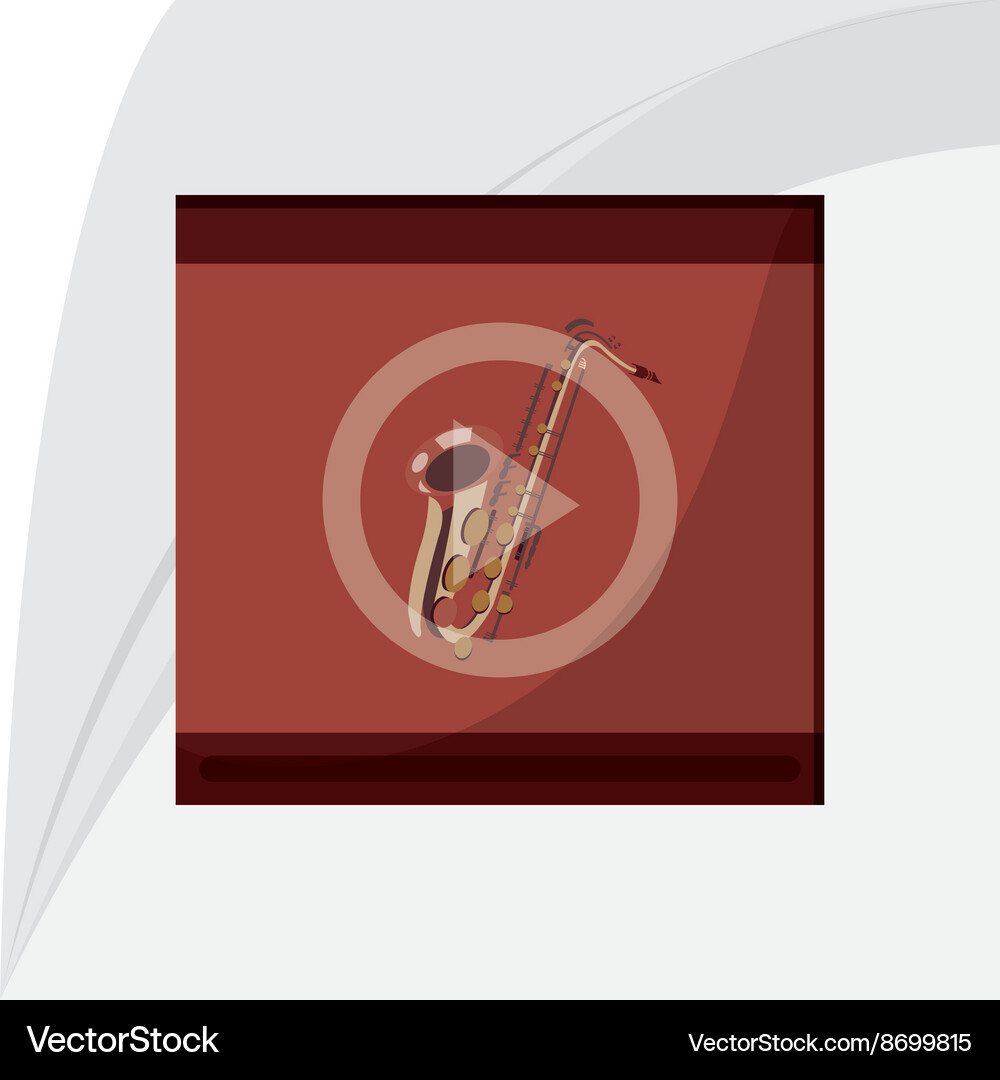 Music icon retro concept flat Royalty Free Vector Image