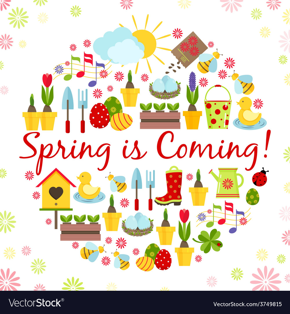 Round spring background Royalty Free Vector Image