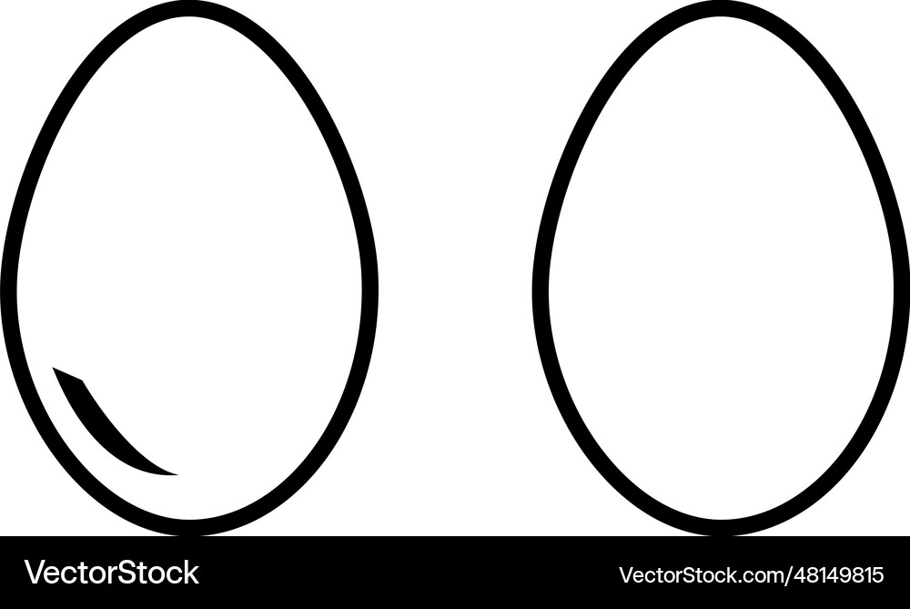 Set of egg icon shape easter design logo symbol Vector Image