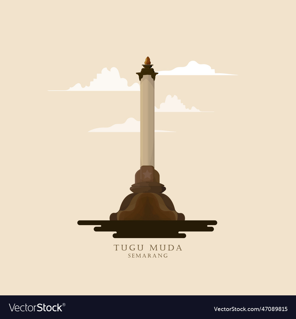 Tugu muda semarang Royalty Free Vector Image - VectorStock Tugu muda semarang Royalty Free Vector Image - VectorStock