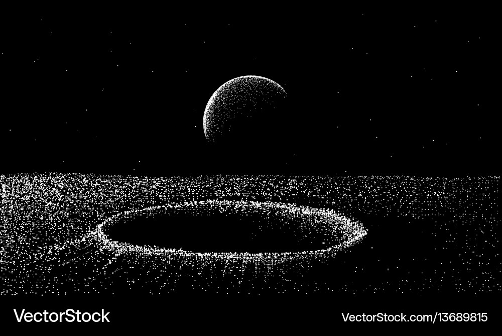 View to surface of moon Royalty Free Vector Image