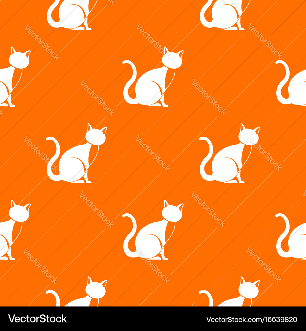 Black cat pattern seamless Royalty Free Vector Image