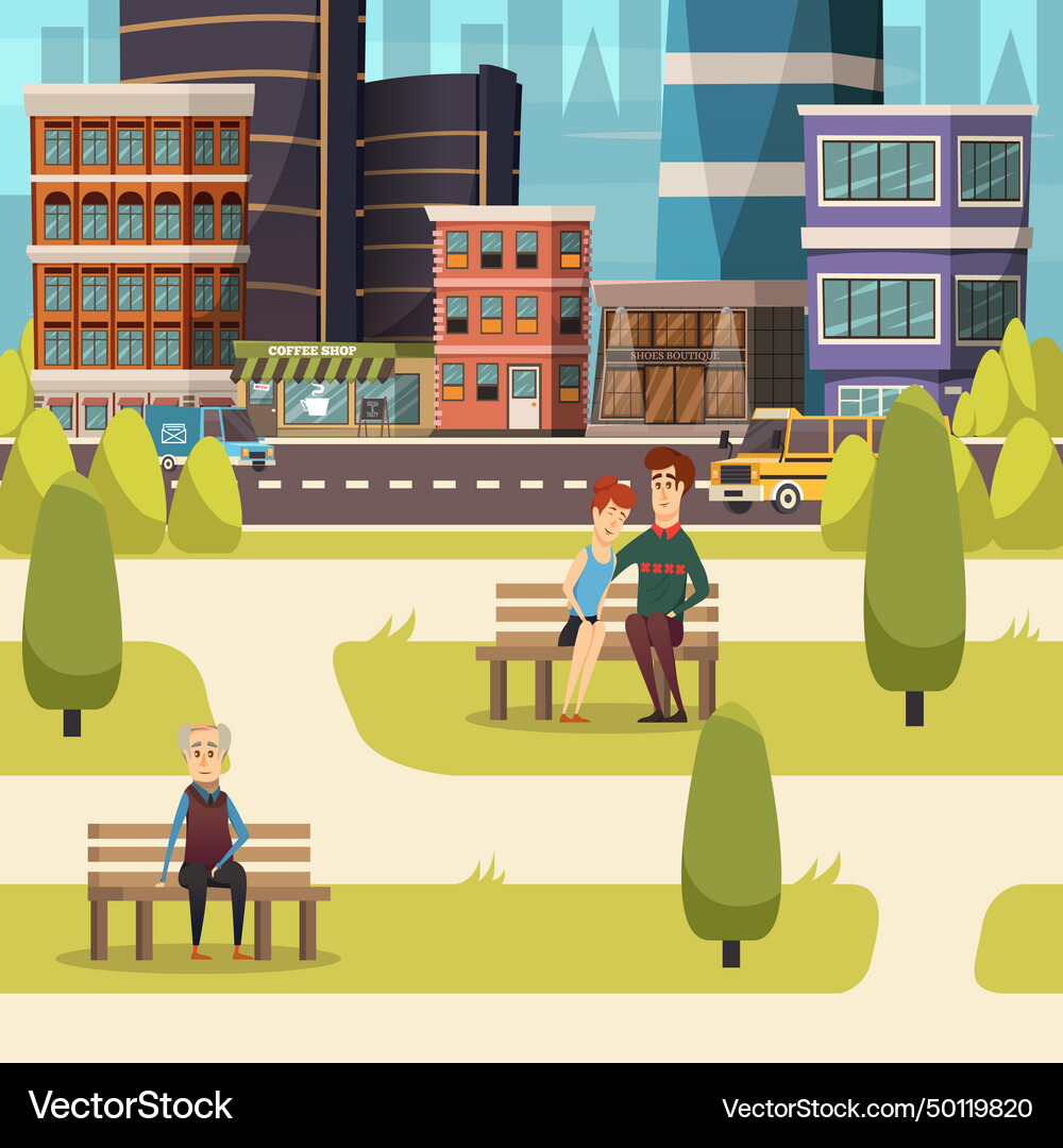 City landscape orthogonal background Royalty Free Vector