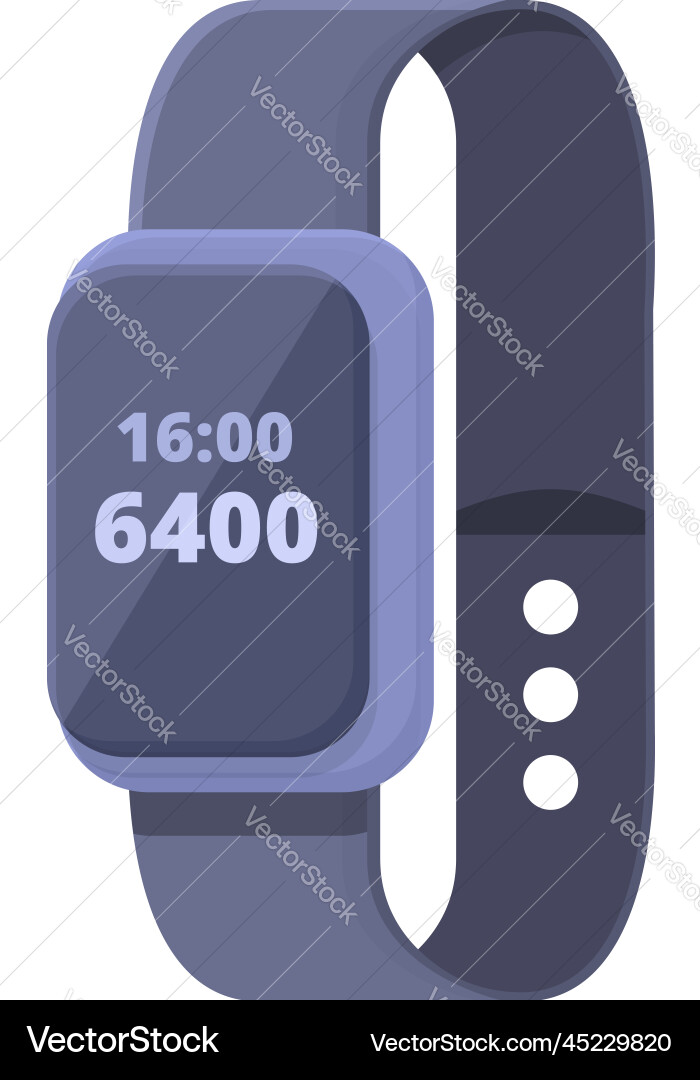 Digital step icon cartoon sport app Royalty Free Vector