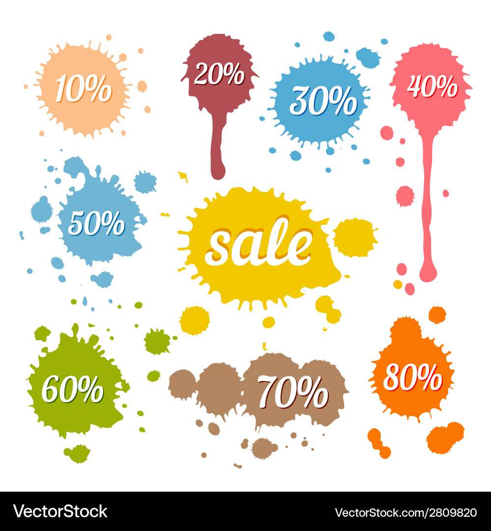 Discount and sale labels Royalty Free Vector Image