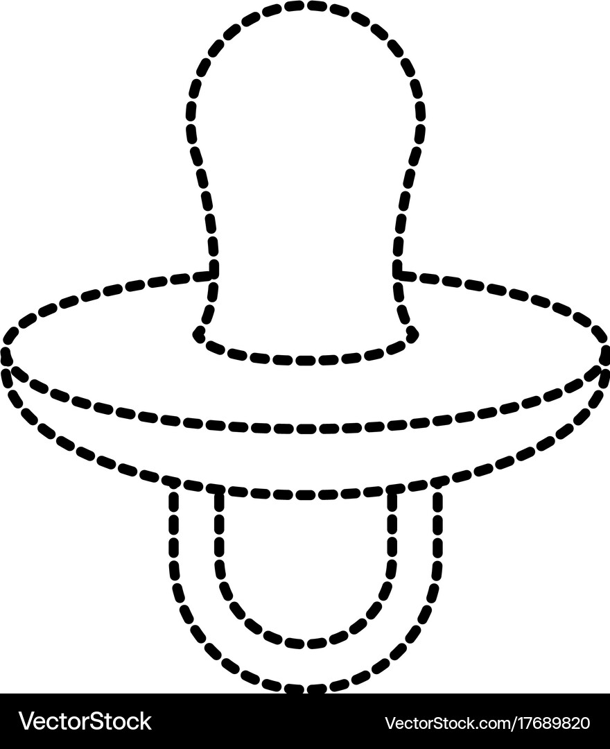 Dotted shape pacifier baby tool to calm them Vector Image