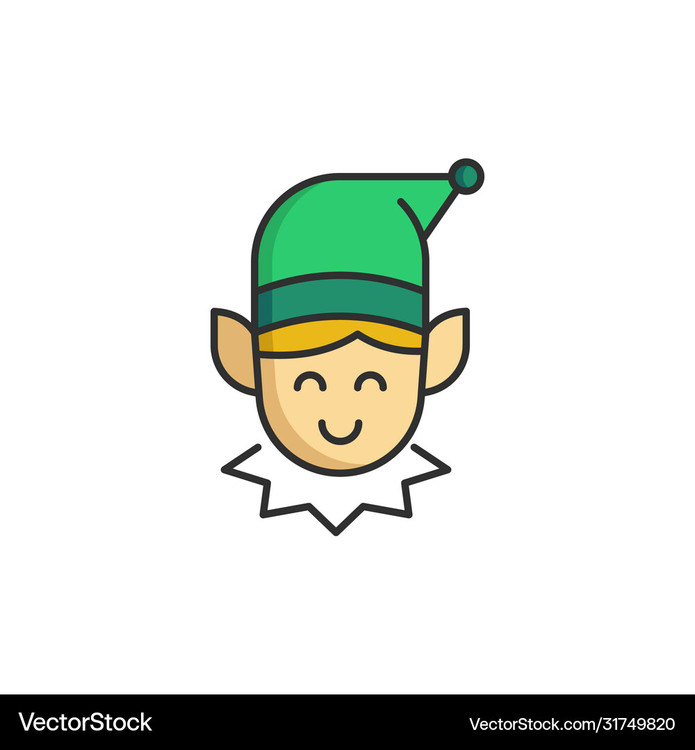 Elf icon symbol isolated on white background Vector Image