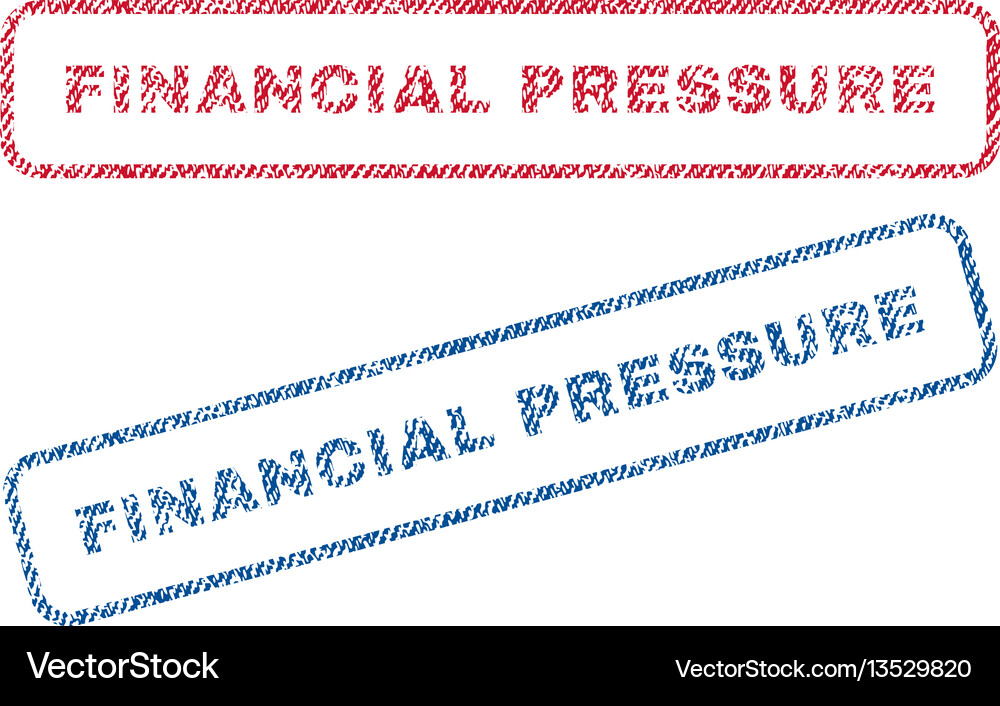 Financial pressure textile stamps Royalty Free Vector Image
