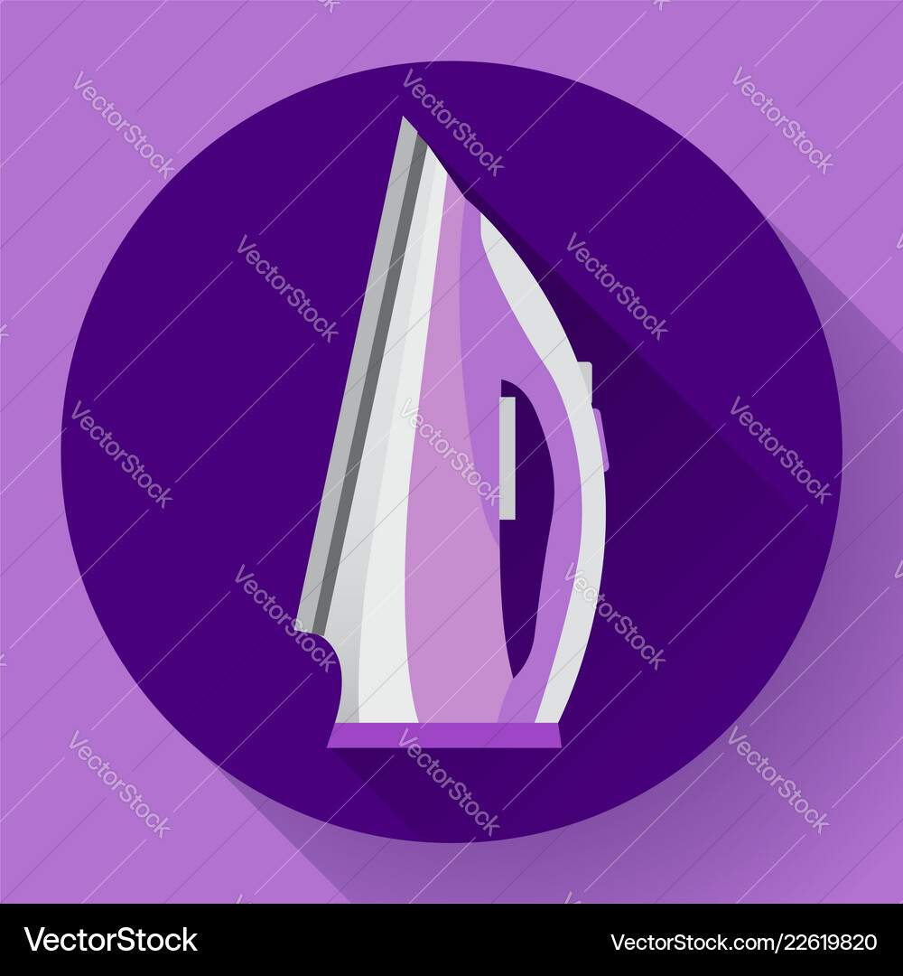 Flat simple steam iron icon ironing clothes Vector Image