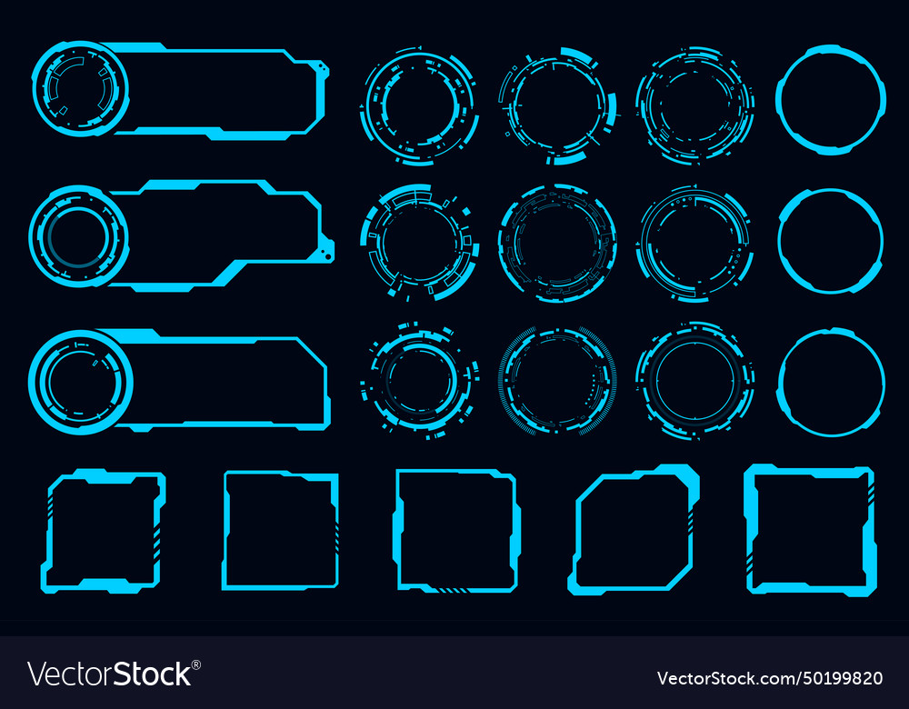 Futuristic Interface Elements Royalty Free Vector Image