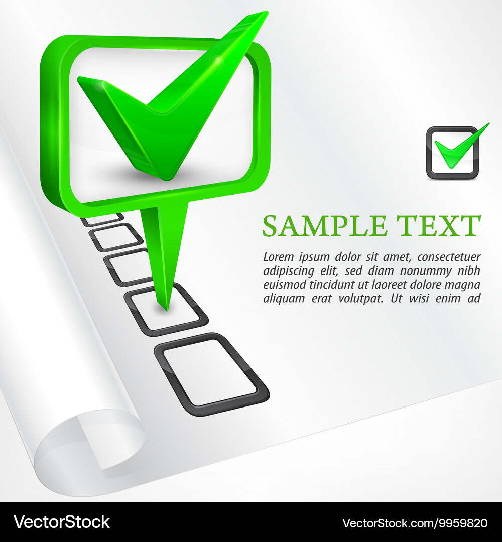 Green Check Icon Royalty Free Vector Image - VectorStock