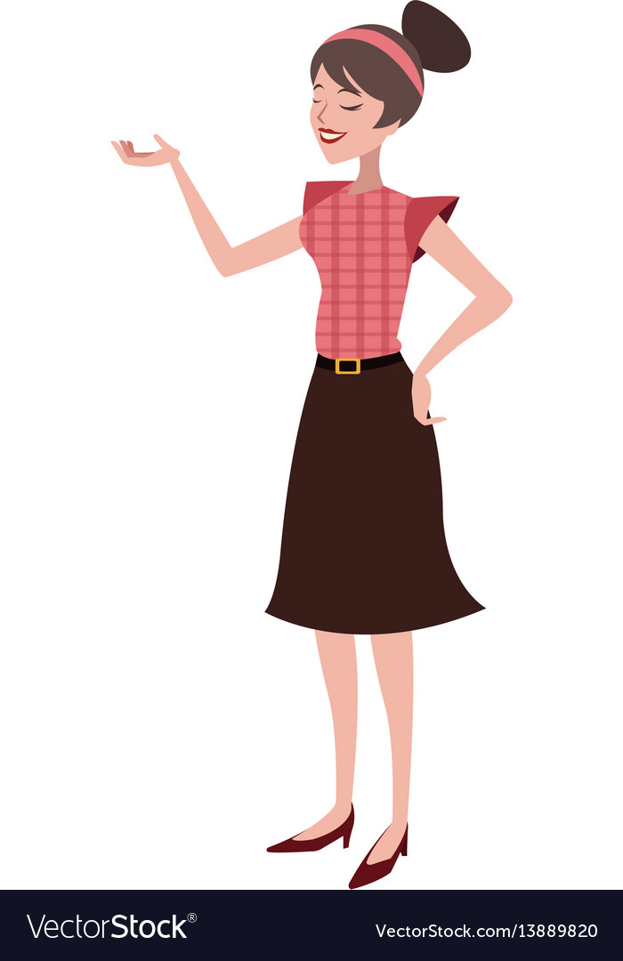 Happy woman cartoon icon Royalty Free Vector Image Happy woman cartoon icon Royalty Free Vector Image