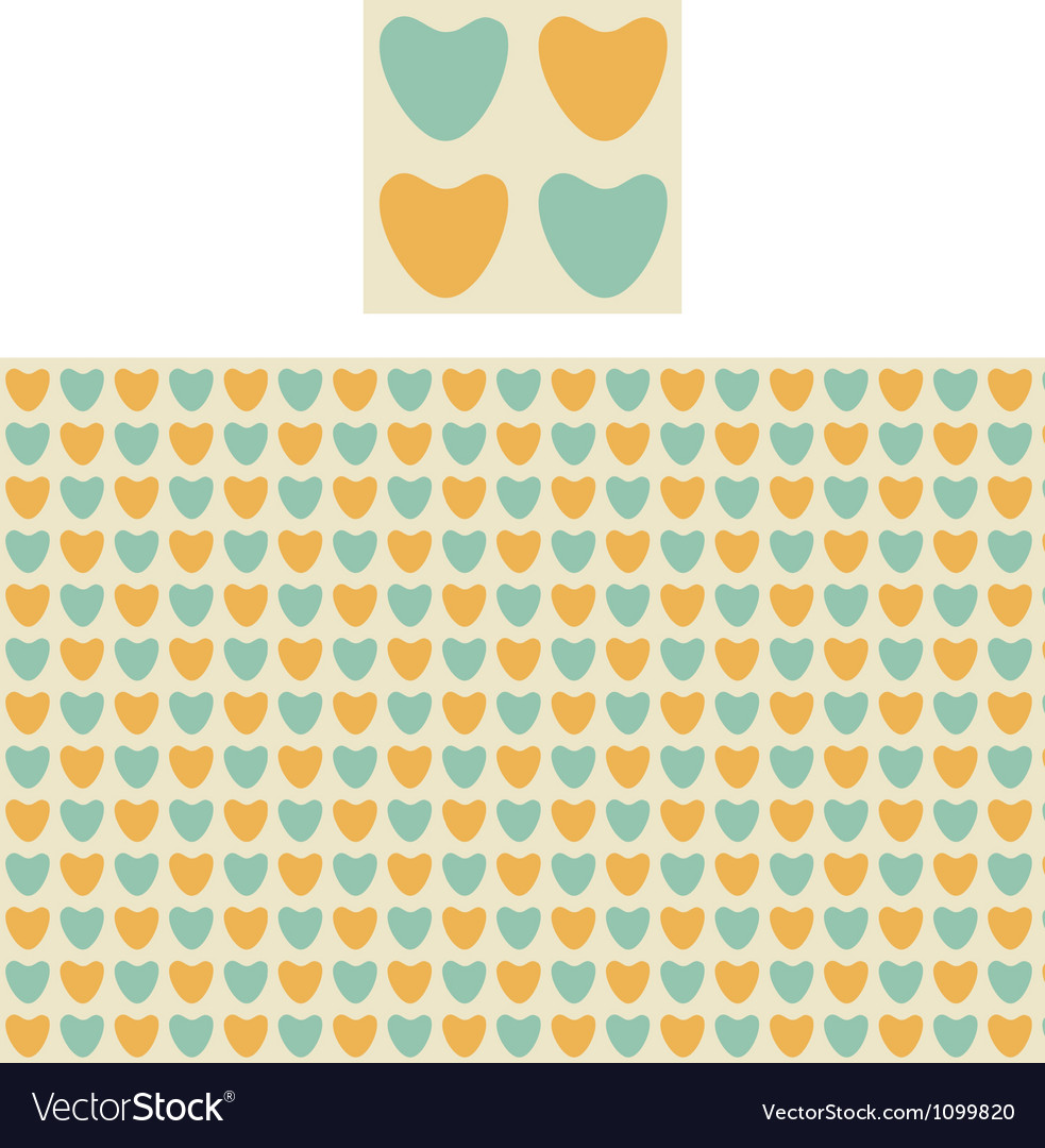 Hearts Geometric Pattern Swatch Royalty Free Vector Image