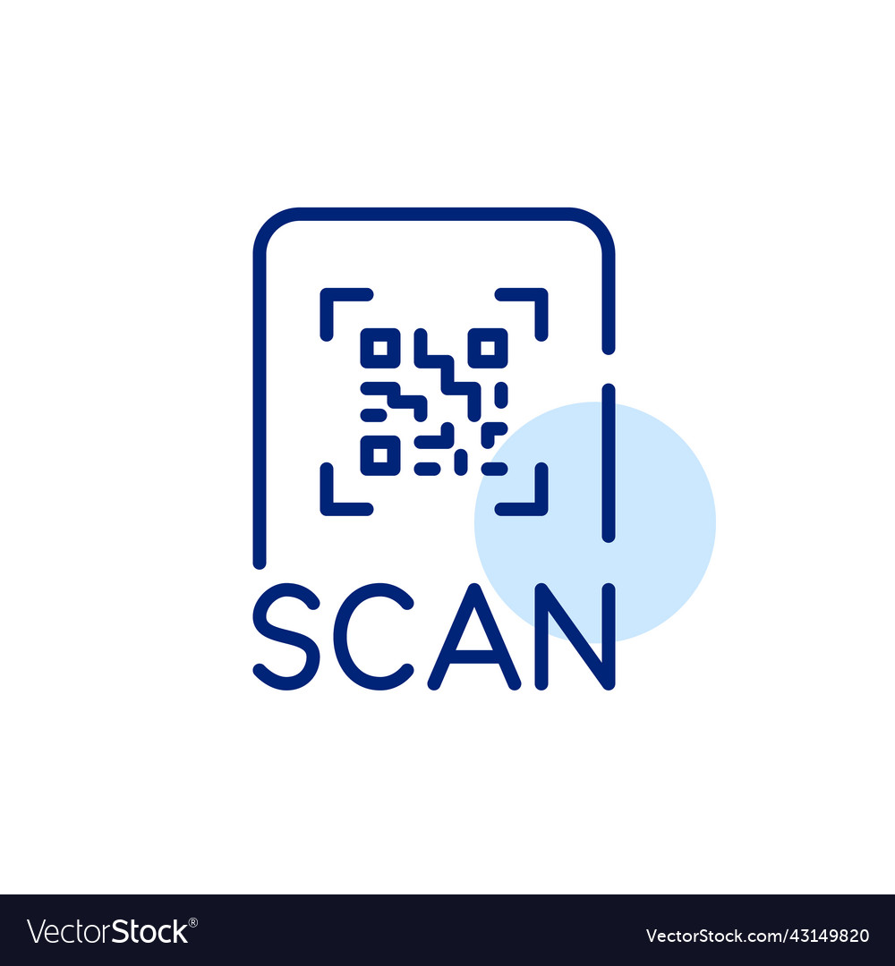 Scan A Qr Code Using Your Smartphone Pixel Vector Image