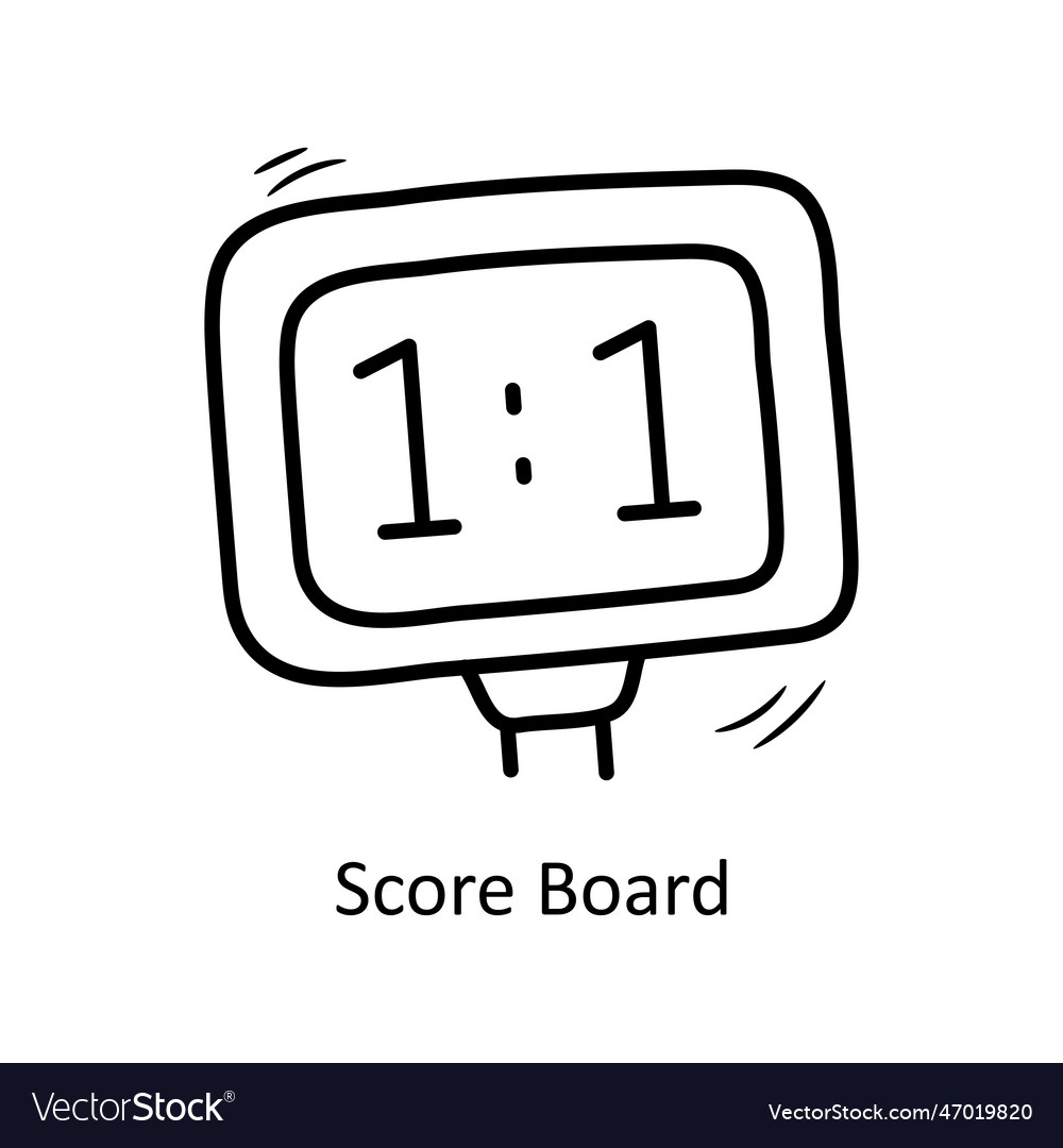 Score board outline icon design Royalty Free Vector Image