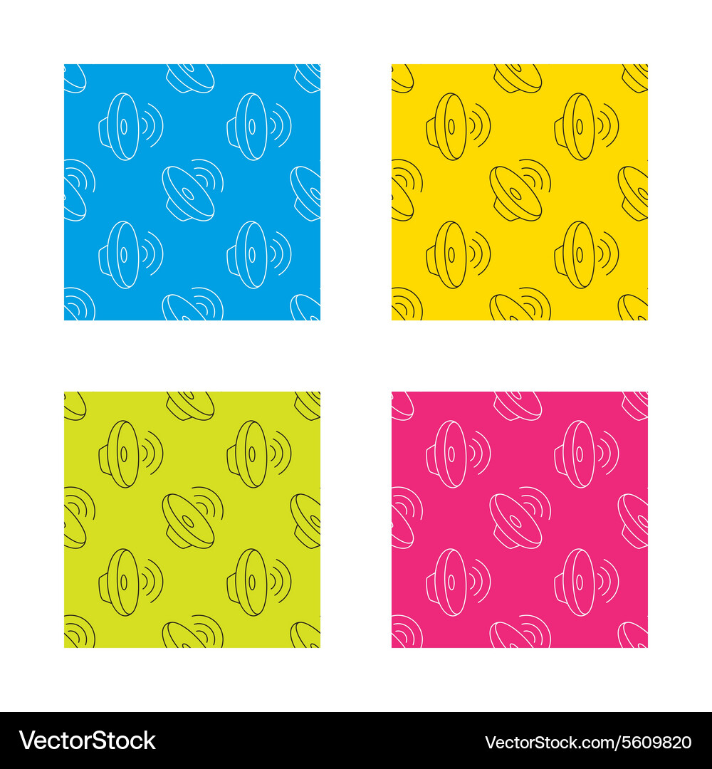 Sound waves icon audio speaker sign Royalty Free Vector