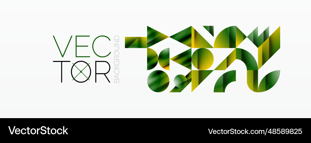 Assorted geometric shapes unite in a minimalistic Vector Image