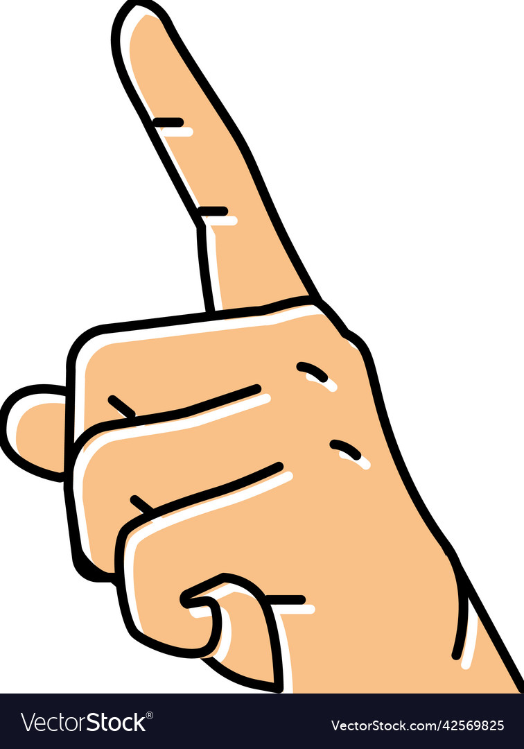 Attention hand gesture color icon Royalty Free Vector Image Attention hand gesture color icon Royalty Free Vector Image