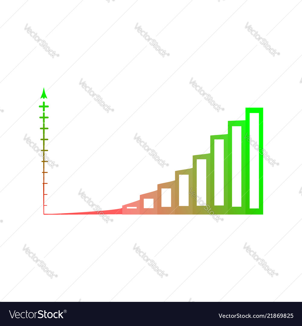 Bar chart column graph template Royalty Free Vector Image