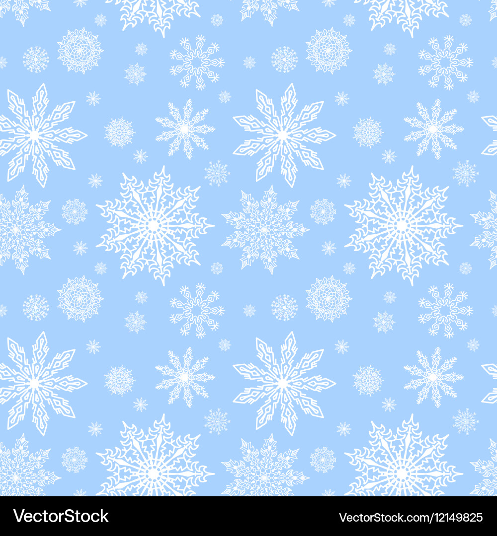 Blue seamless pattern with snowflakes to christmas
