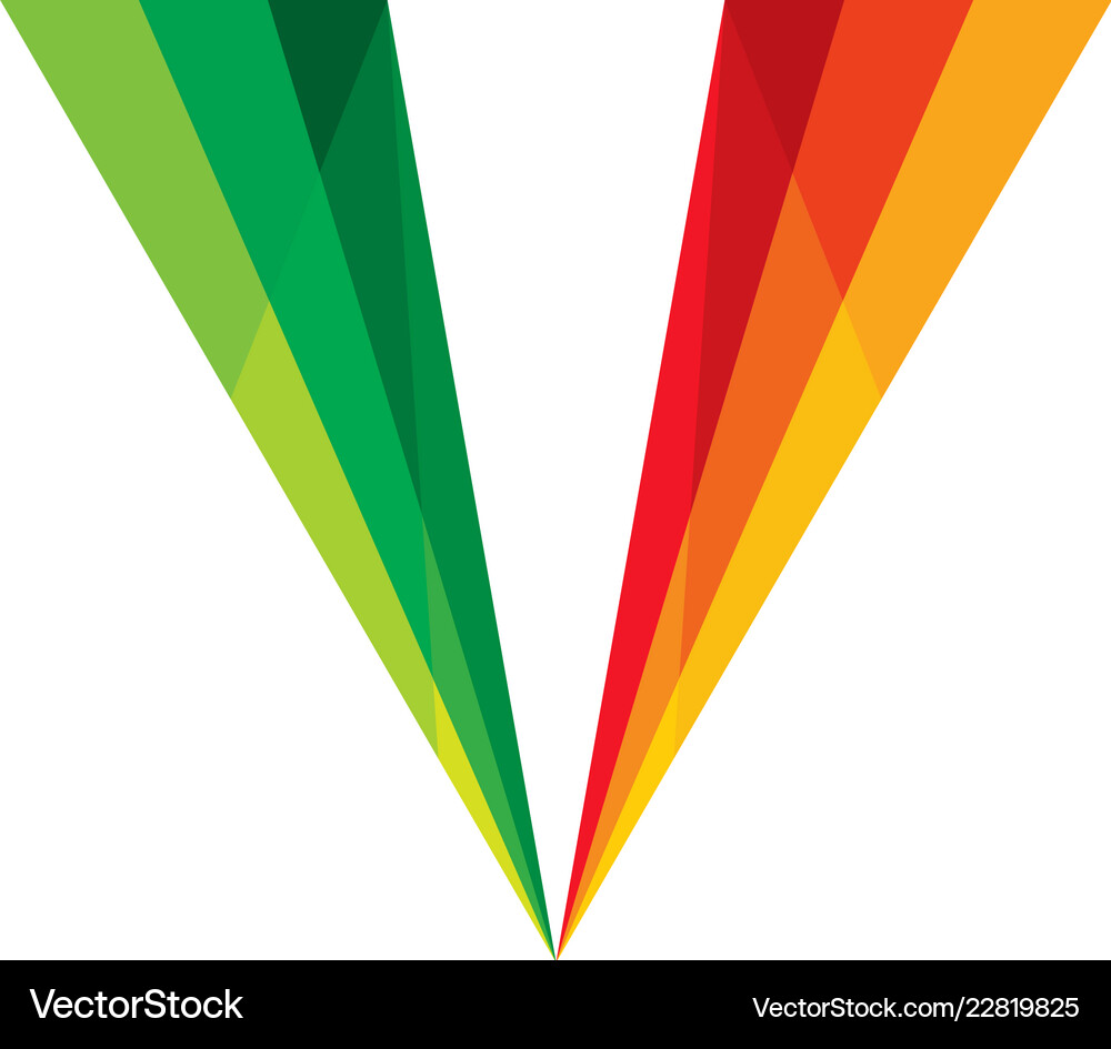 Color letter v logo icon design Royalty Free Vector Image