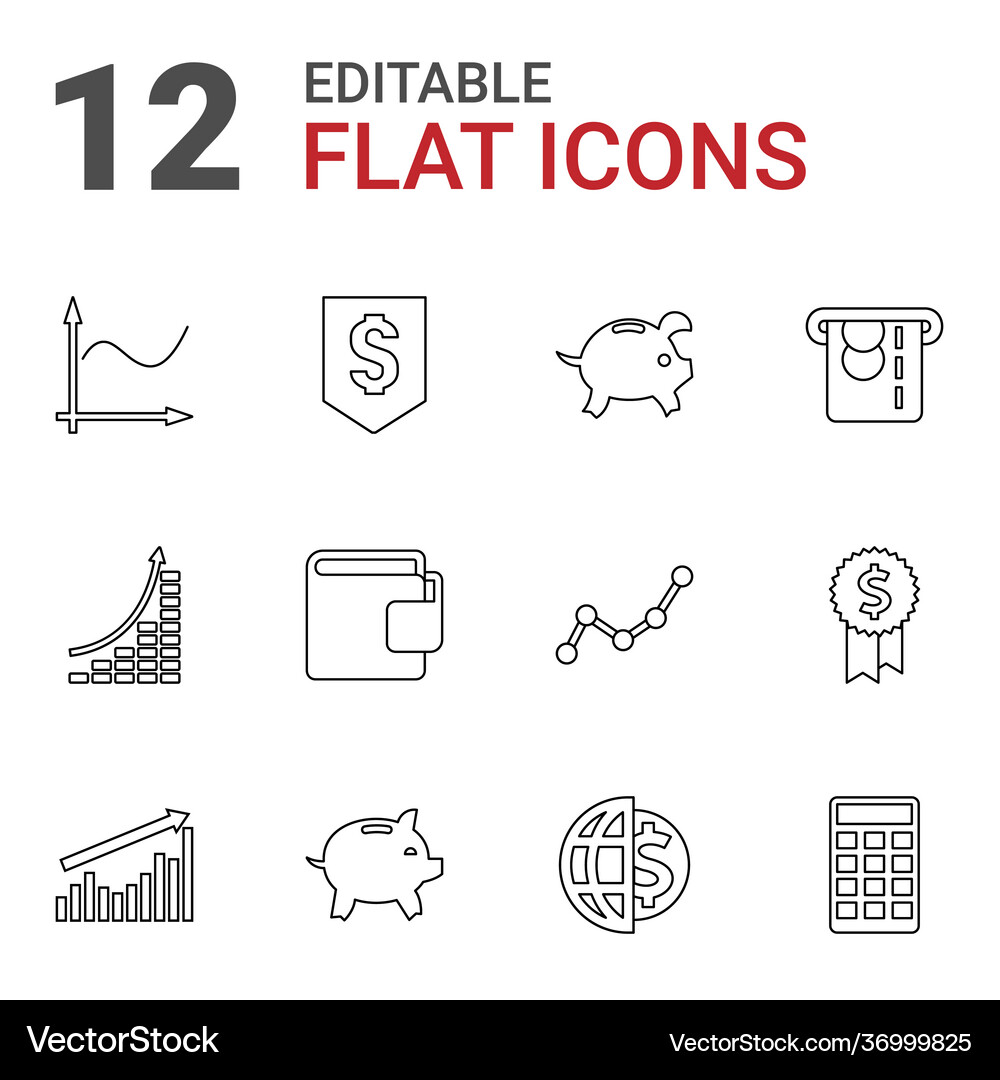 Wirtschaft Icons Lizenzfreies Vektorbild - VectorStock