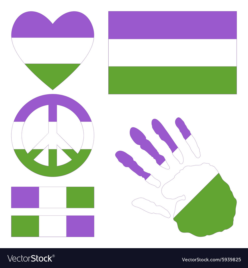 Genderqueer design elements Royalty Free Vector Image