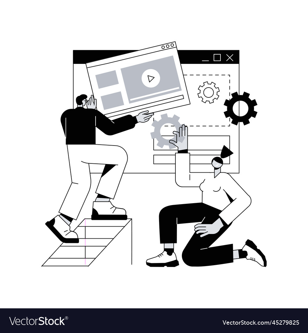 Landing page development abstract concept Vector Image