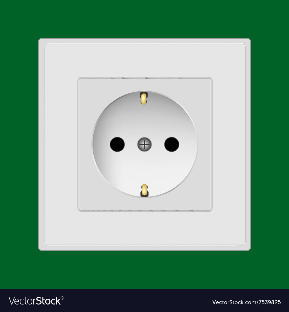 Plastic wall socket Royalty Free Vector Image - VectorStock
