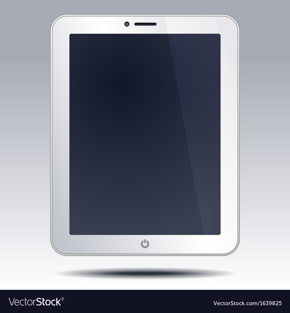 Realistic tablet pc computer Royalty Free Vector Image